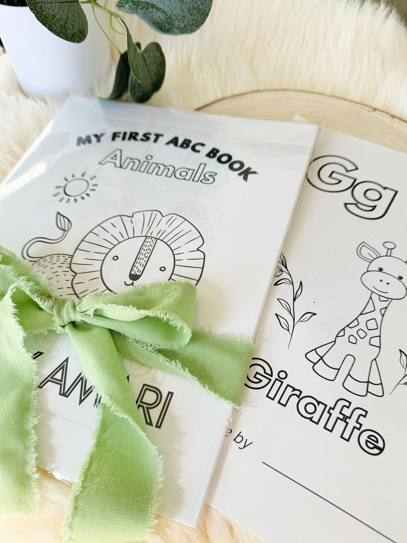 My First ABC Book Printable Baby Shower Game First Birthday Animal ...