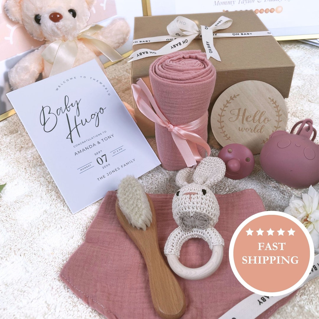 First Time Parent Gift Box Luxury Baby Essentials Bundle Personalized ...