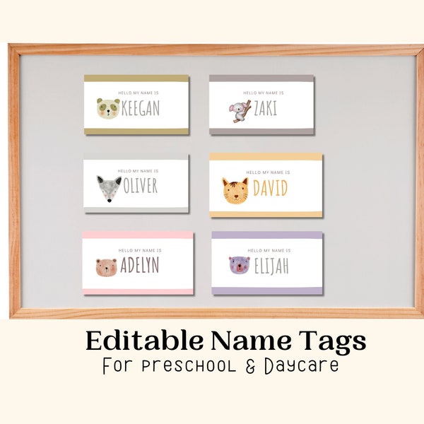 Cute Name Tags School - Etsy