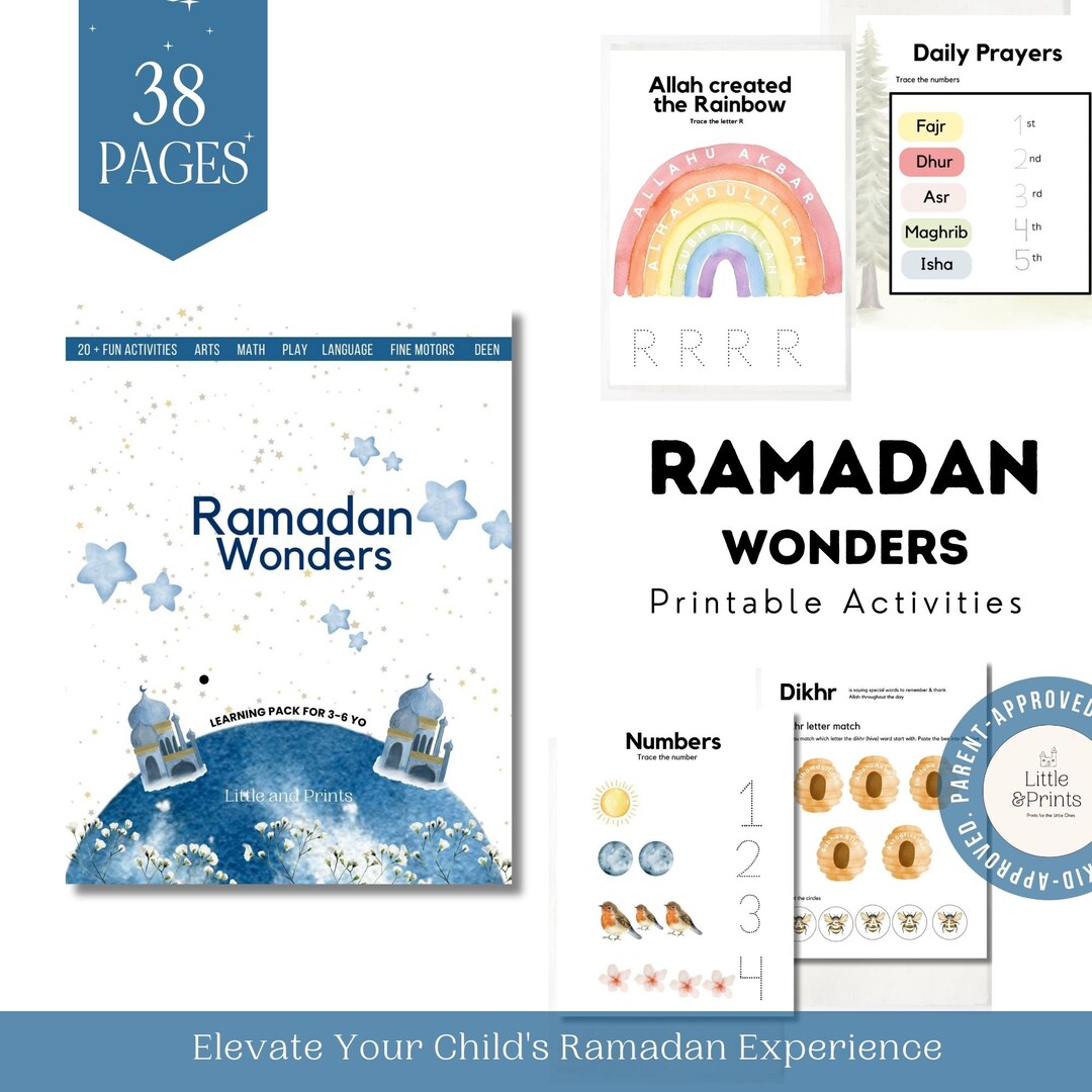 Ramadan Workbook for Kids Muslim Kid Activity Ramadan Morning Binder ...