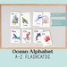 Sea Animals ALPHABET Flashcards Ocean Animals Chart Preschool Sea ...