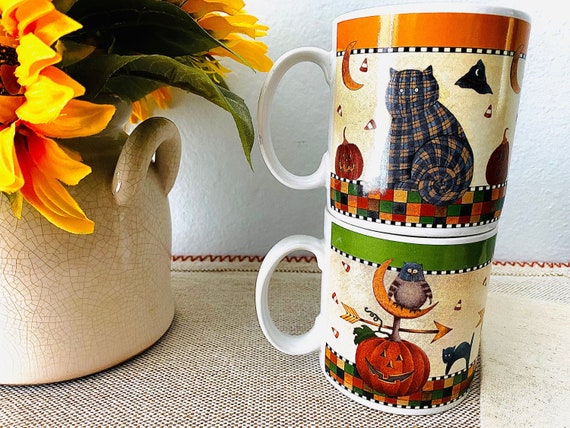 Drink & Barware Pumpkin Witch Black Cat Halloween Mugs Mugs Halloween ...