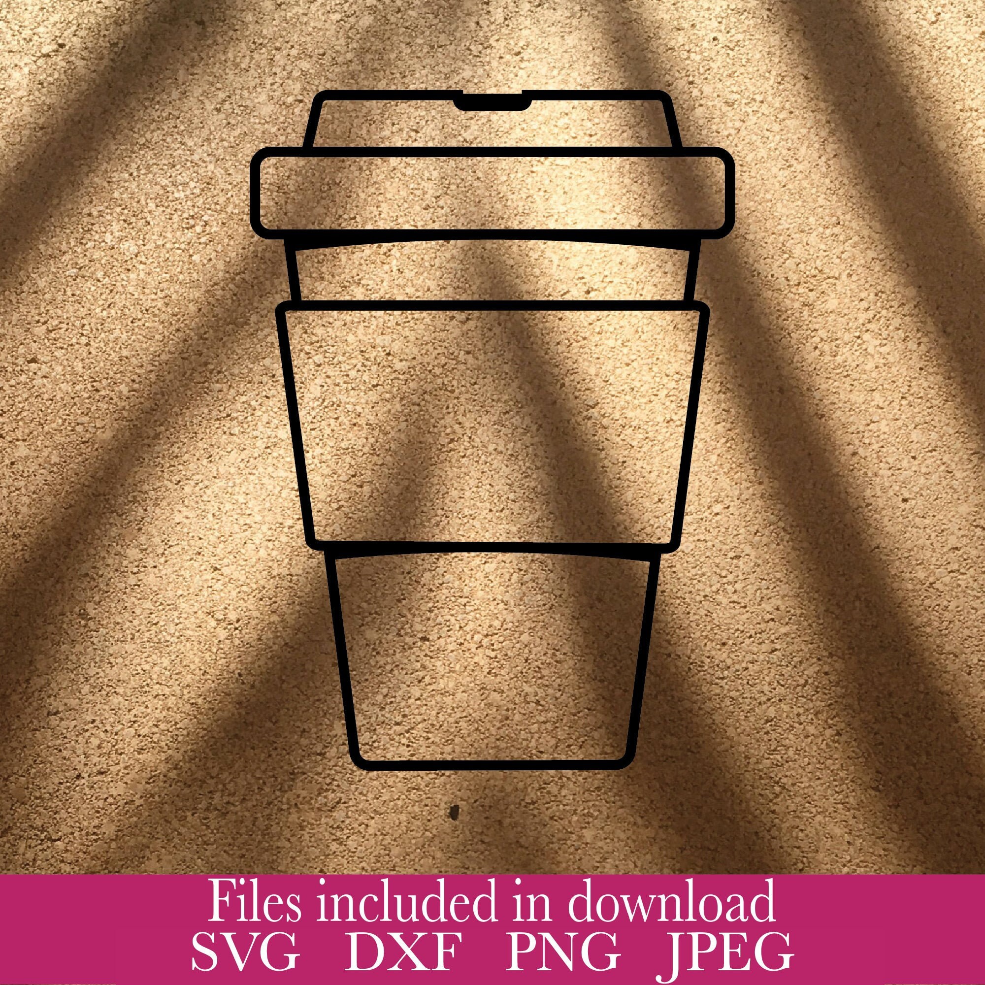 Paper Cup Svg File Digital Instant Download Coffee Mug DXF for Craft ...