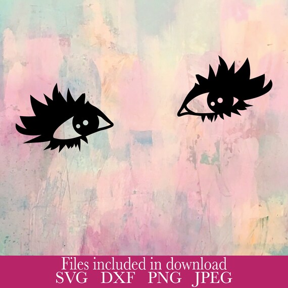 Svg File Big Eyes Eyelashes Instant Download Eyelashes - Etsy