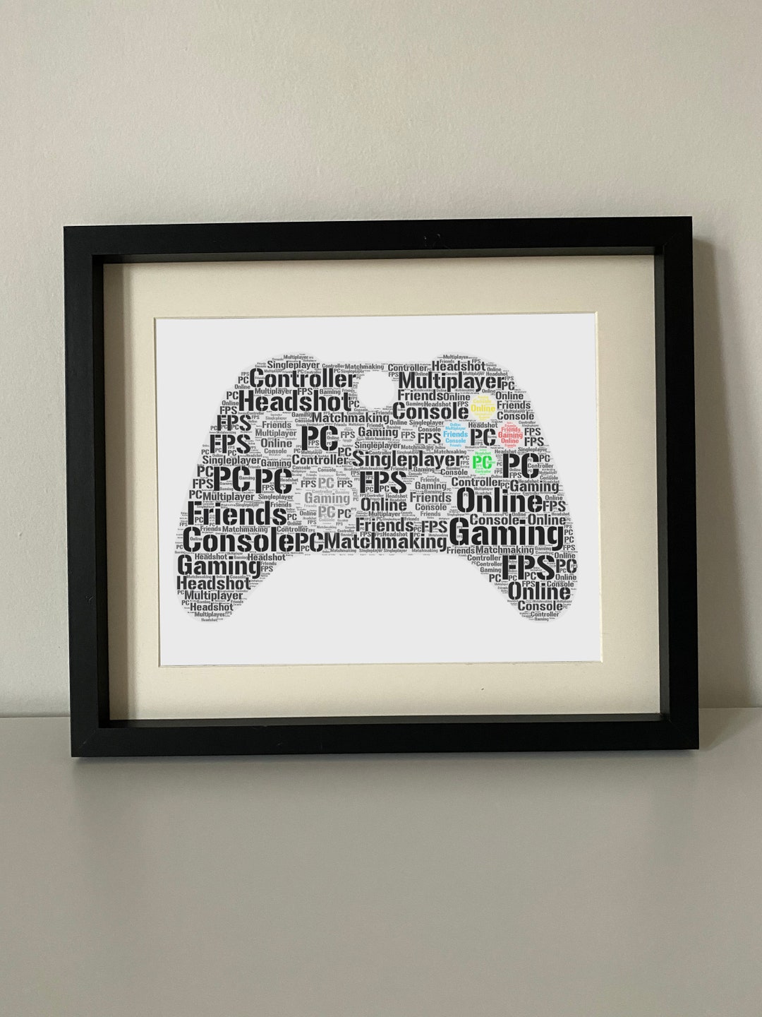 Gaming Controller Word Art Perfect Gift for Gaming Lovers - Etsy