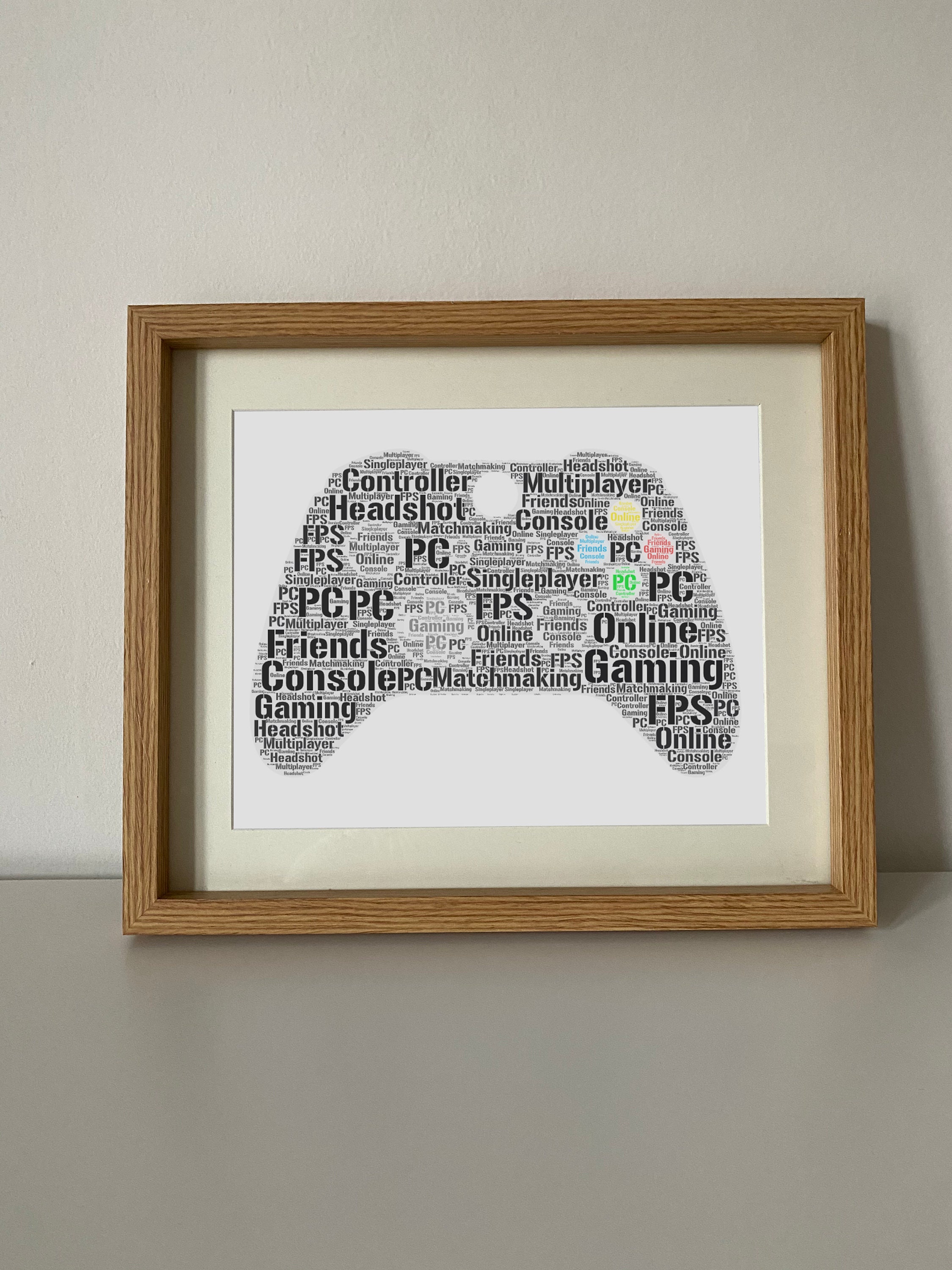 Gaming Controller Word Art Perfect Gift for Gaming Lovers - Etsy