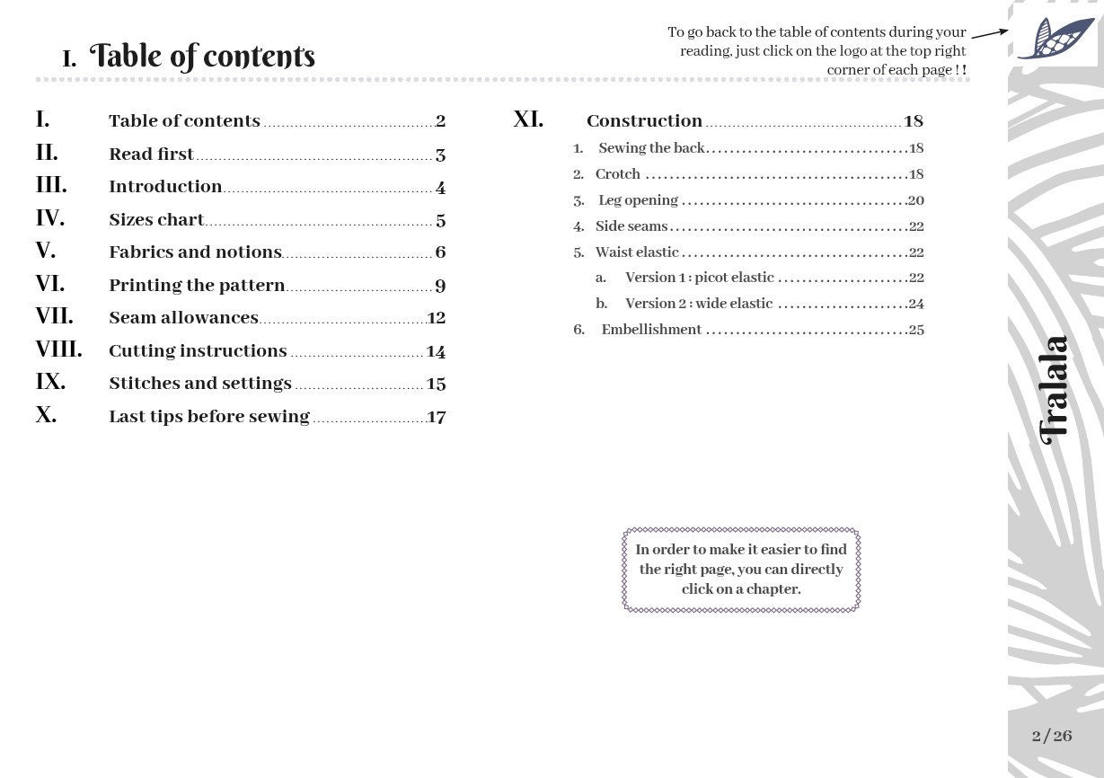 PDF Sewing Pattern, English, Tralala Tanga - Etsy