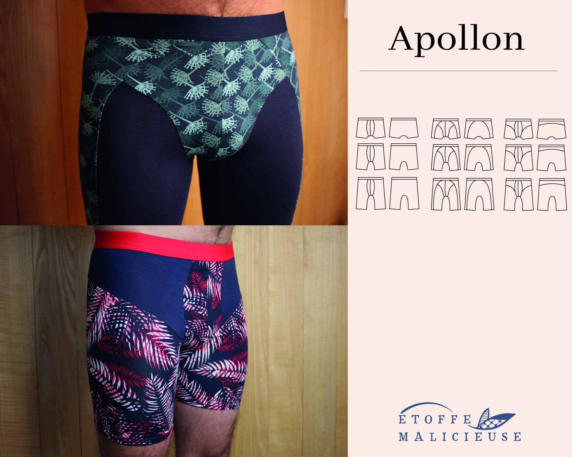 PDF Sewing Pattern, English, Apollon Men Boxer - Etsy
