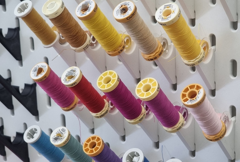 Thread Storage for IKEA Skadis Pegboard. Spool and Bobbin Storage ...