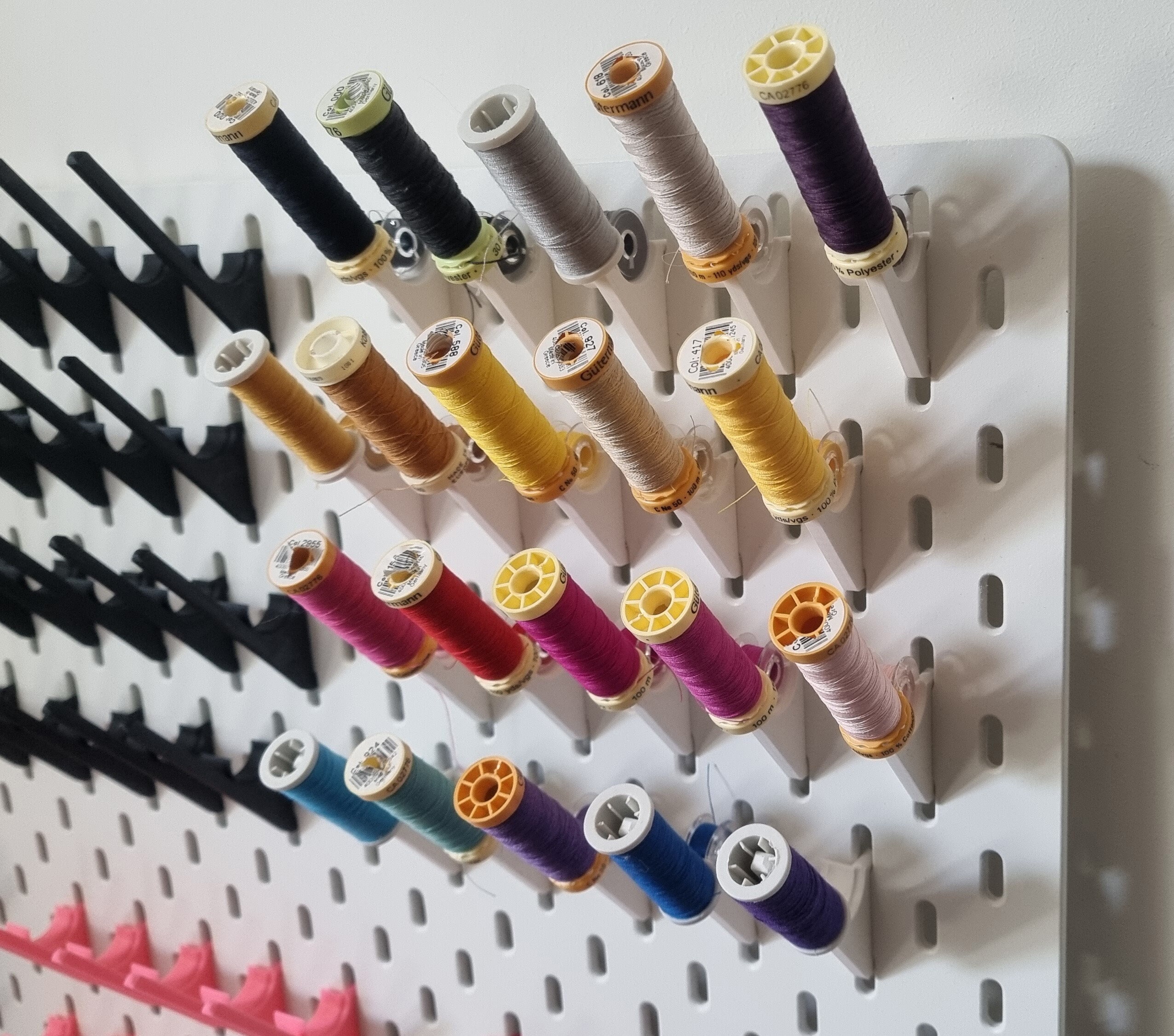 Spool and Bobbin Storage for IKEA Skadis Pegboard. Hooks Only - Etsy