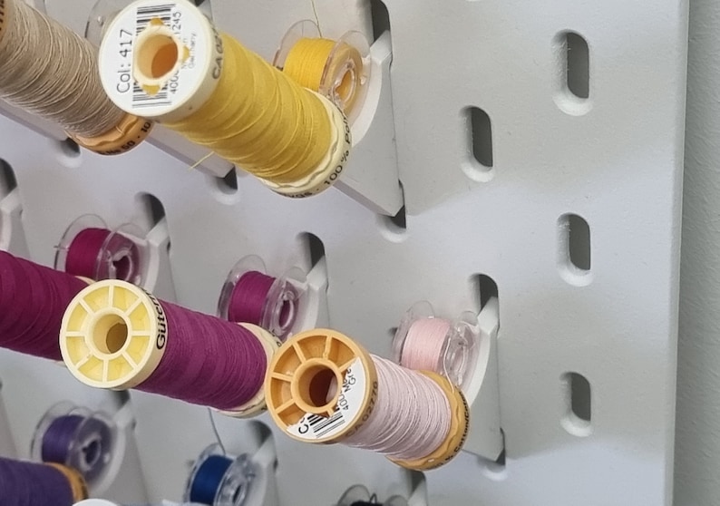 Thread Storage for IKEA Skadis Pegboard. Spool and Bobbin Storage ...
