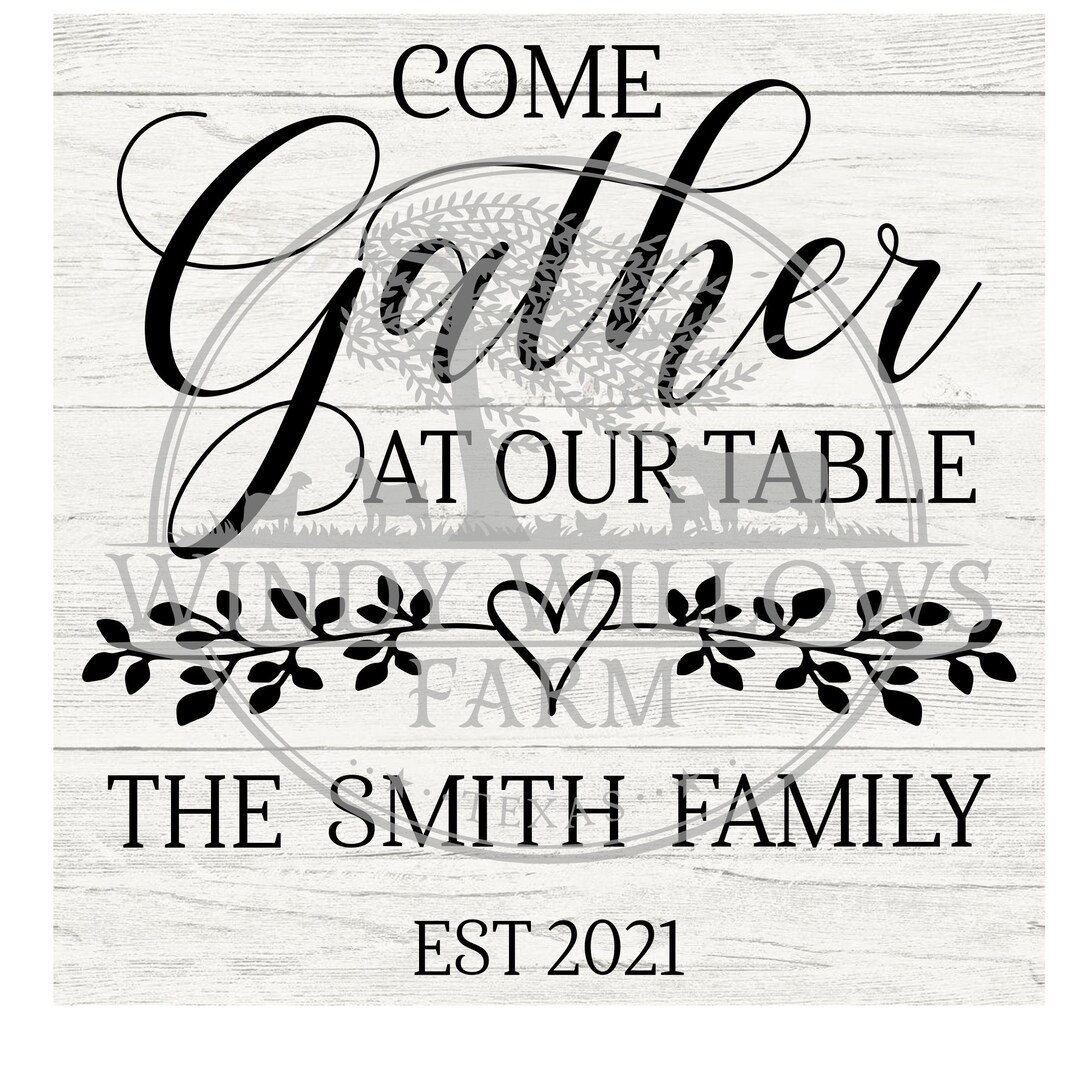 Come Gather at Our Table - Etsy