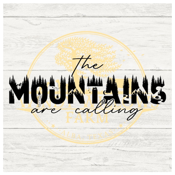 The Mountains Are Calling Sign - Etsy