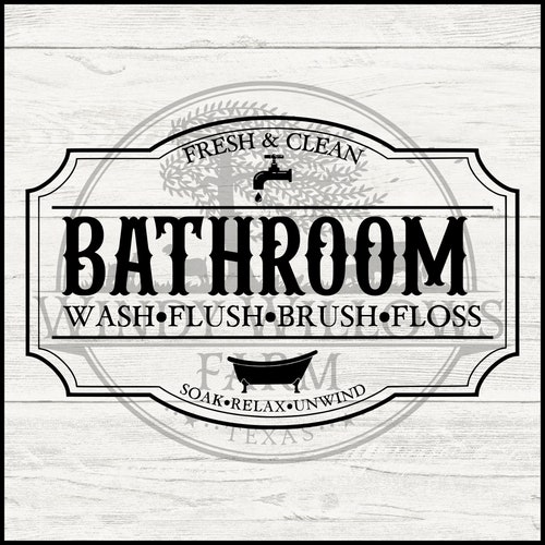 Bathroom Svg Bathroom Svg Bundle Bathroom Sign Svg Washroom | Etsy