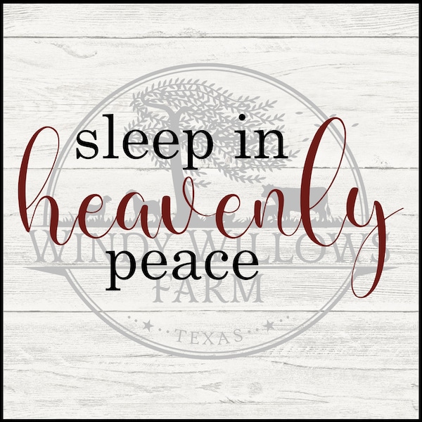 Sleep in Heavenly Peace Sign - Etsy