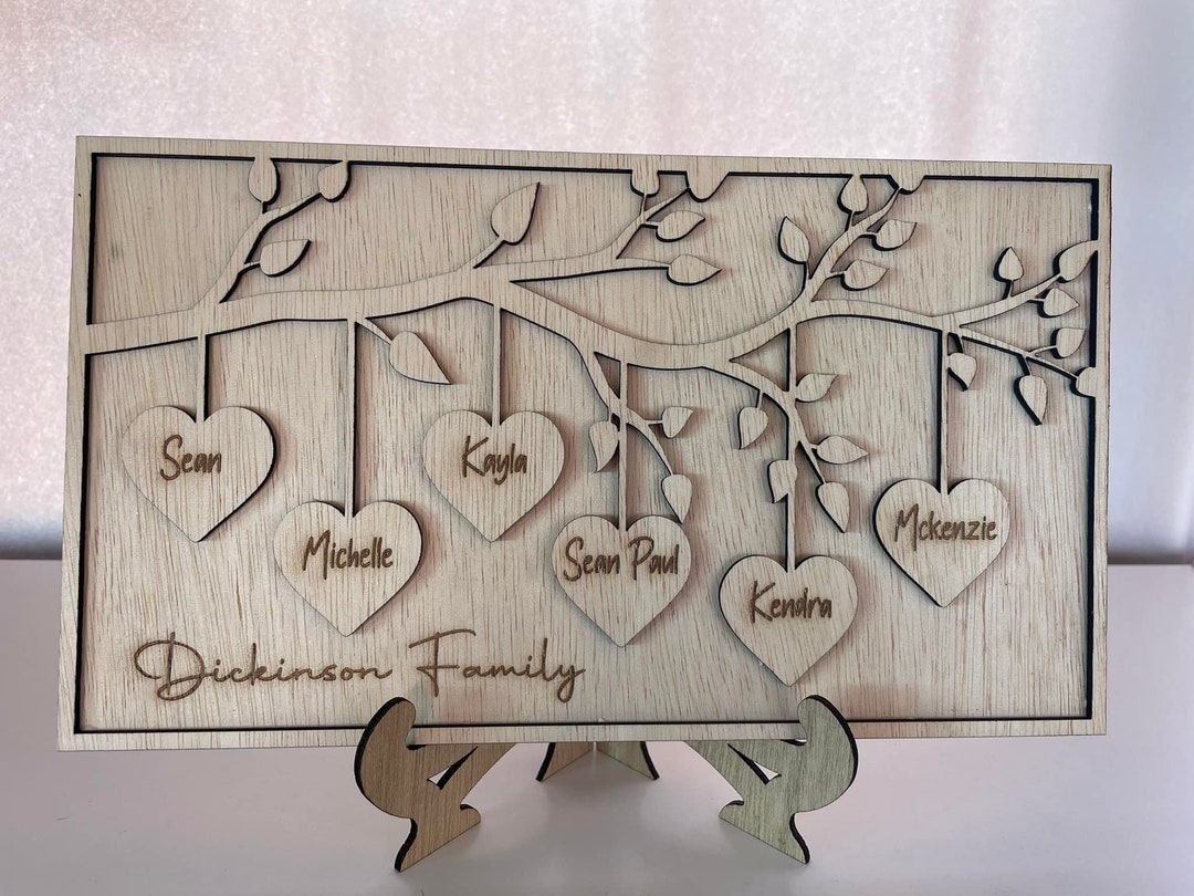 Family Tree Branch- If You Would Like More Hearts Added Please Message ...
