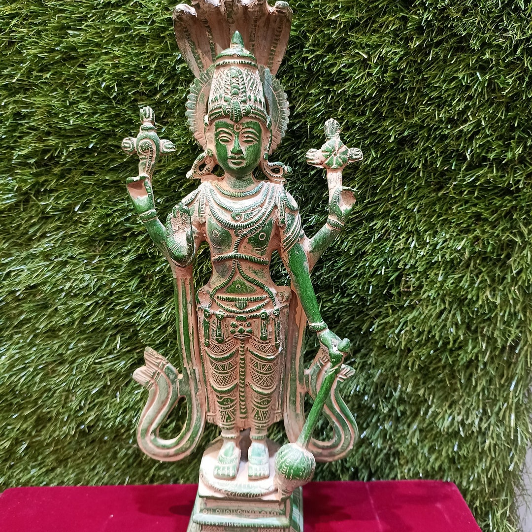 Lord Vishnu Statue 30. Cmin Brass Indian God Statue Vishnu Idol Hindu ...