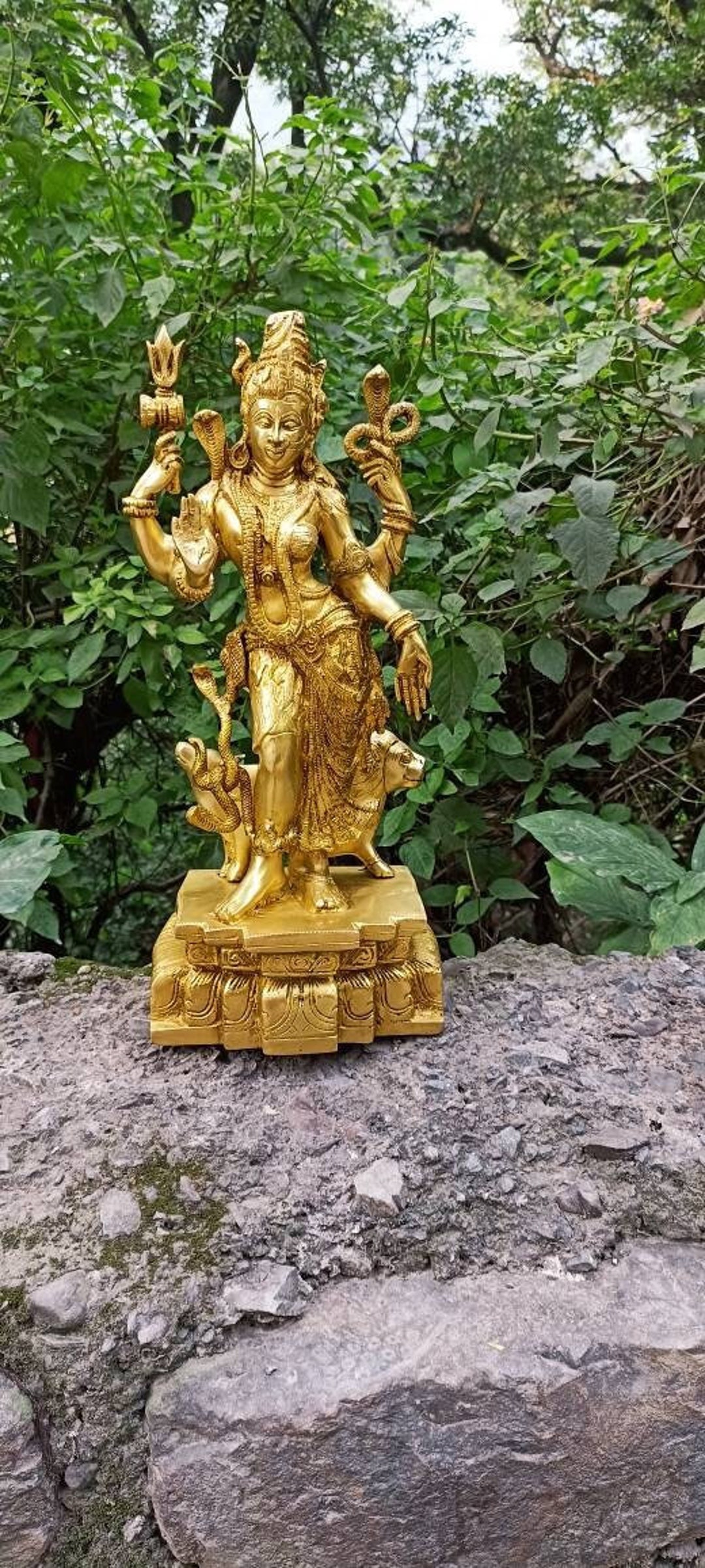 Ardhanareshwar Statue in Messing, Ardhanarishawar Idol Messing, große ...