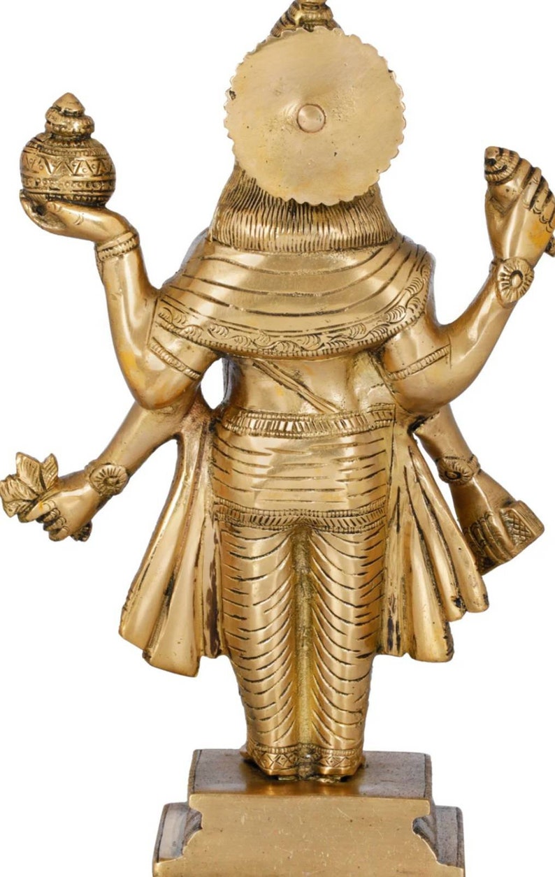 Lord Dhanvantari Statue-10 Inch Brass Dhanvanthri - Etsy