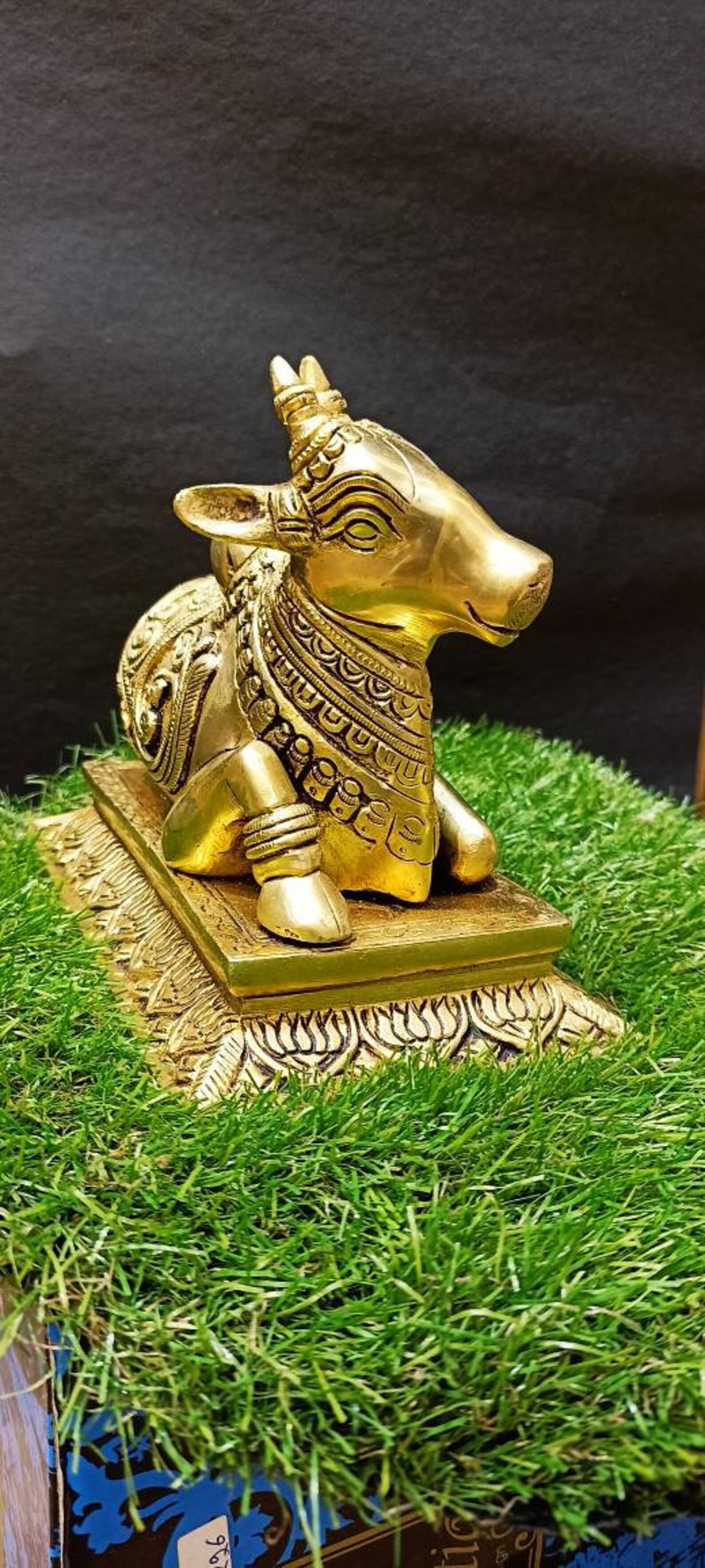 Sitting Nandi Statue in Brass 14.cm Brass Seated Nandi Idol - Etsy