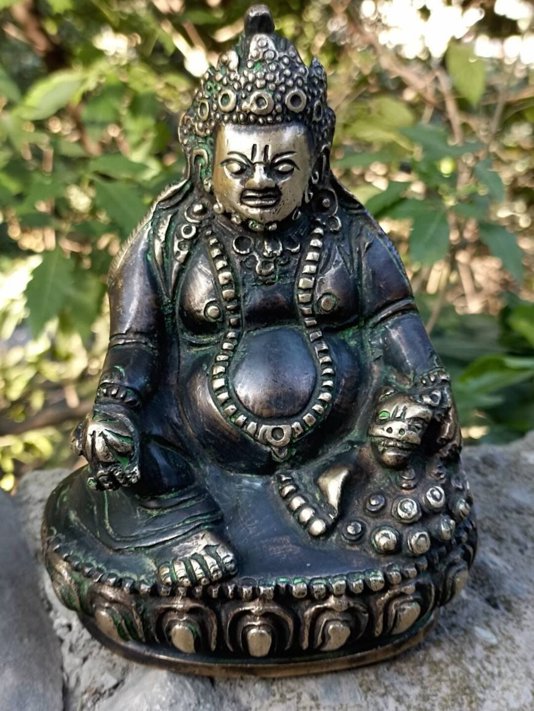 Kuber Maharaj Idol, Brass Kuber Statue. 12.cm Kuber Statue, Sitting ...