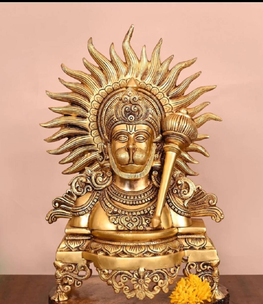 Hanuman Statue 20 Cm Bust Hanuman-monkey God Hindu Hanuman Head Face ...