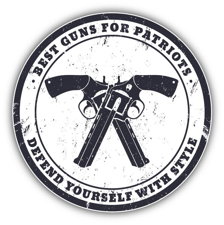 Best Guns Grunge Label Car Bumper Sticker Decal | Etsy