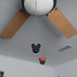 Mickey and Minnie Mouse Ceiling Fan Pulls - Chain Pulls - Disney Fan ...