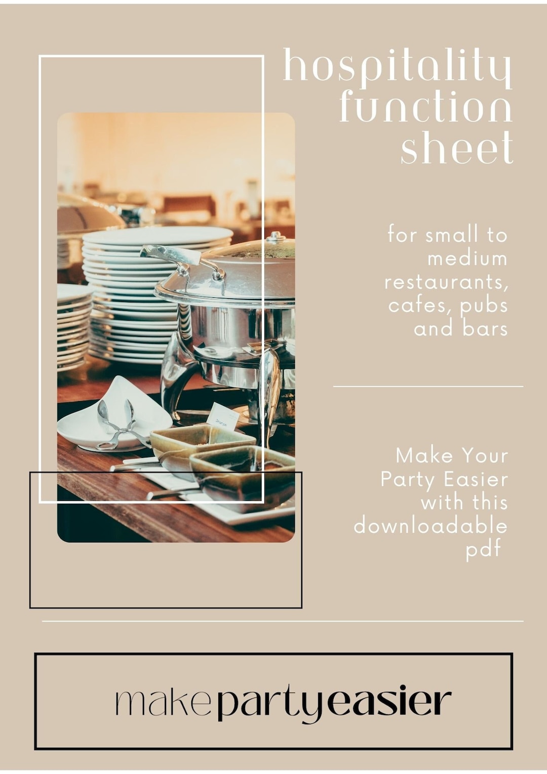 Restaurant Function Sheet for Event Venue Template for Pubs and Cafes ...