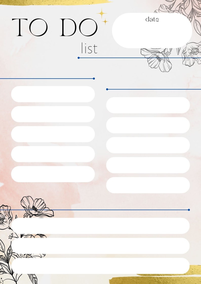 Minimalist to Do List Printable: A4 Tasks Template (digital Download ...