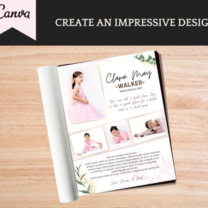 Dance Recital Ad Template - Elegant Editable Full Page Program Ad ...