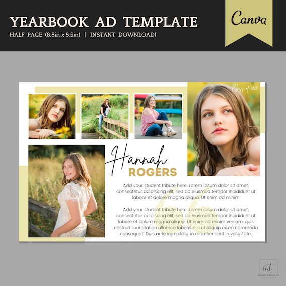 Yearbook Dedication Page Template Yearbook Template Graphics, Designs