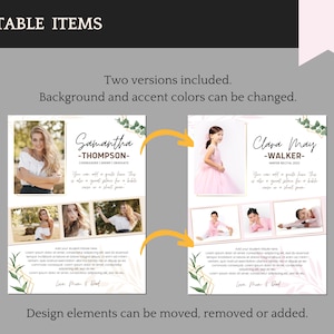 Dance Recital Ad Template - Elegant Editable Full Page Program Ad ...