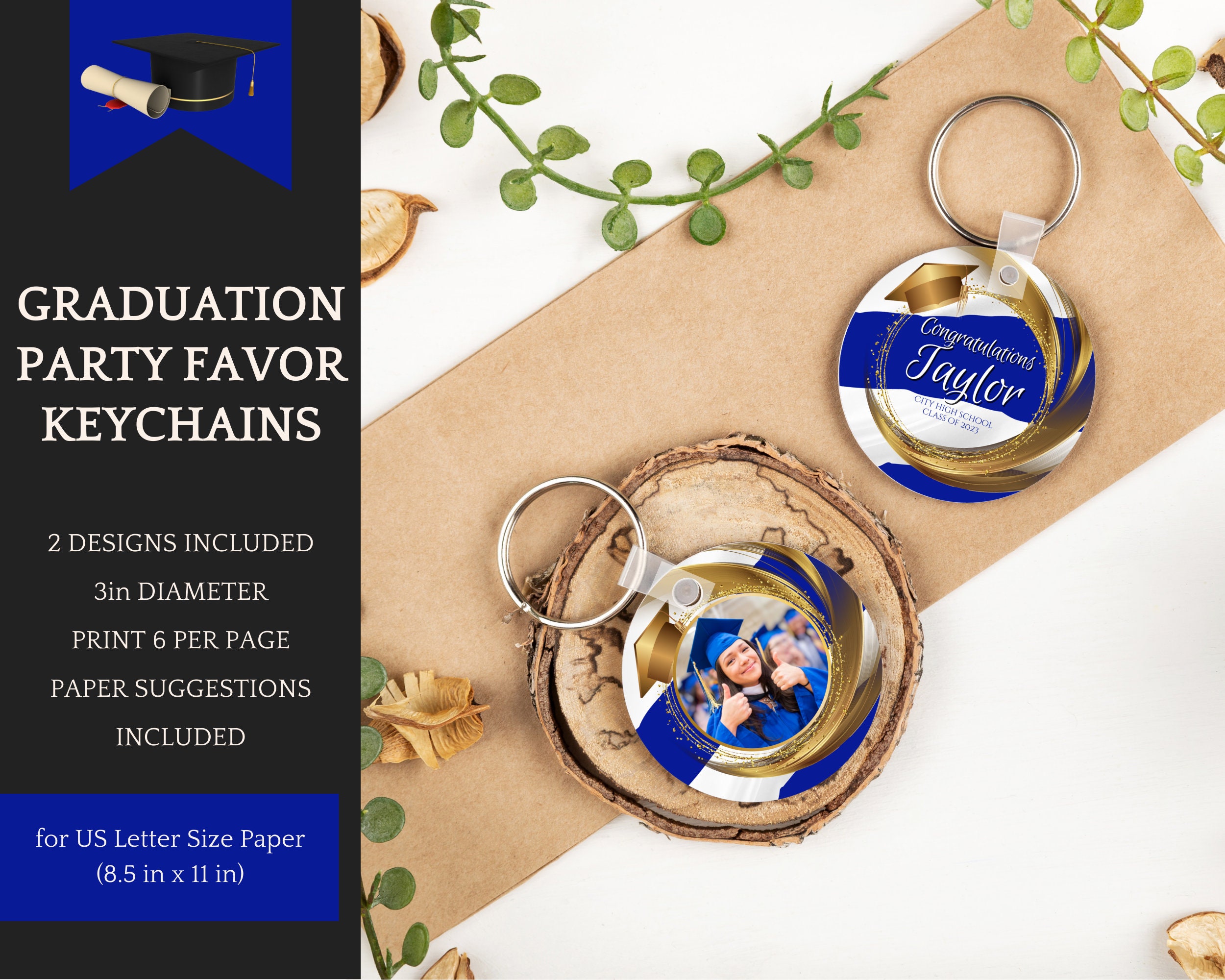 Royal Blue Graduation Decorations Mega Bundle 7 Templates for - Etsy