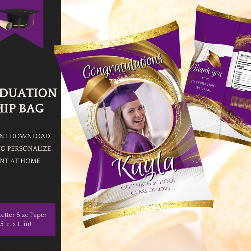 Graduation Chip Bags - Etsy