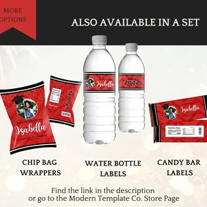 Water Bottle Label Template Editable Graduation Party - Etsy