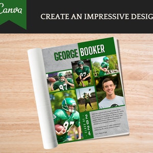 Senior Yearbook Ad Template - Sports / Athletes Theme - Football ...