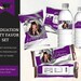 Purple Graduation Decorations Bundle, Chip Bag Template, Candy & Water ...