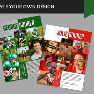 Senior Yearbook Ad Template - Sports / Athletes Theme - Football ...