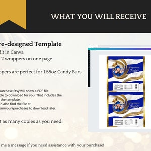 Graduation Candy Bar Template, Party Decorations for Class of 2025 ...