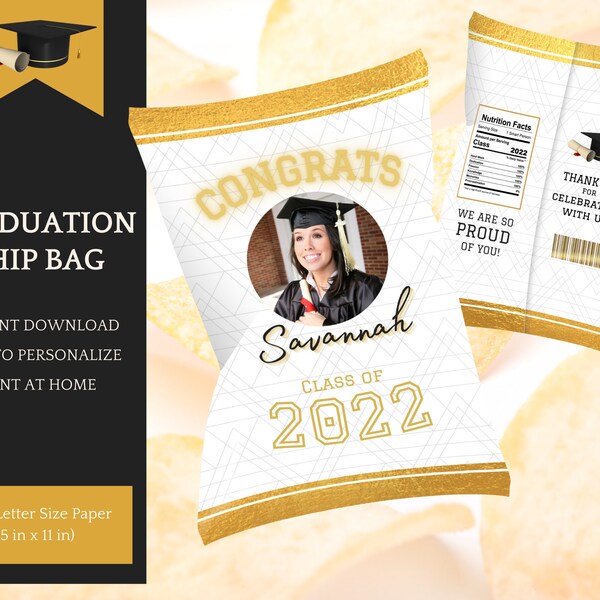 Graduation Chip Bags - Etsy