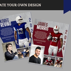 Senior Yearbook Ad Template - Sports / Athletes Theme - Football ...