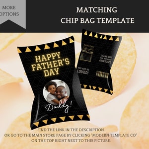 Candy Bar Template for Father's Day in Black & Gold, Editable Candy Bar ...