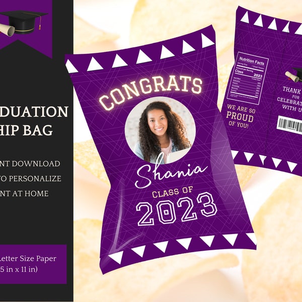 Graduation Chip Bags - Etsy
