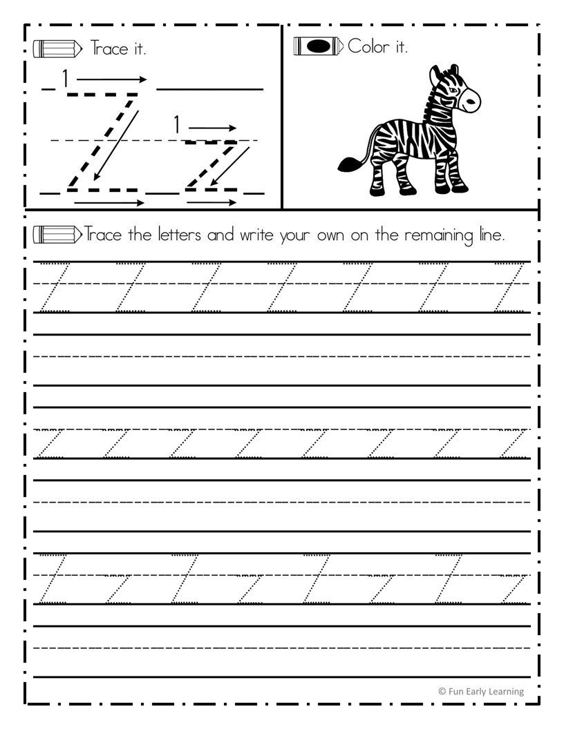 100 Handwriting Trace and Coloring Page - 100 Pages - Etsy