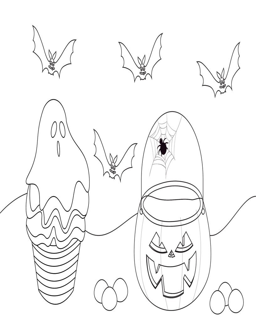 50 Halloween Coloring Pages - Set of 50 Pages - Etsy
