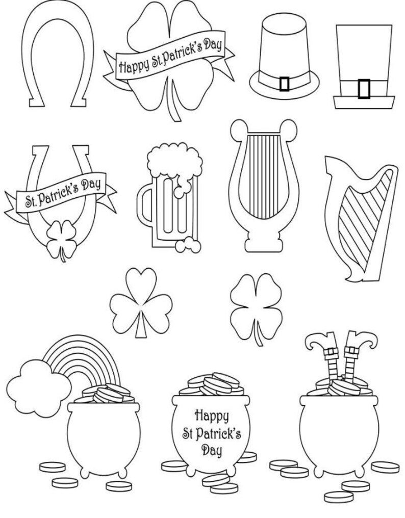 35 St Patrick's Day Coloring Pages - Set of 35 Pages - Etsy