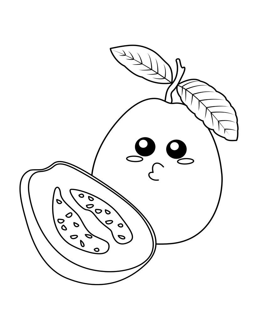 52 Fruits and Vegetable Coloring Pages - Set of 52 Pages - Etsy