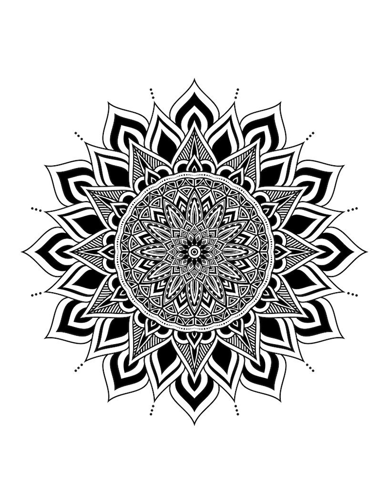 50 Mandala Coloring Pages - Set of 50 Pages - Etsy