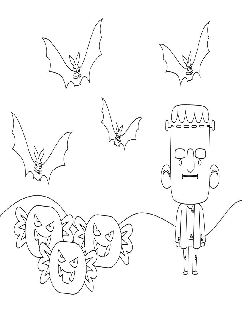 50 Halloween Coloring Pages - Set of 50 Pages - Etsy